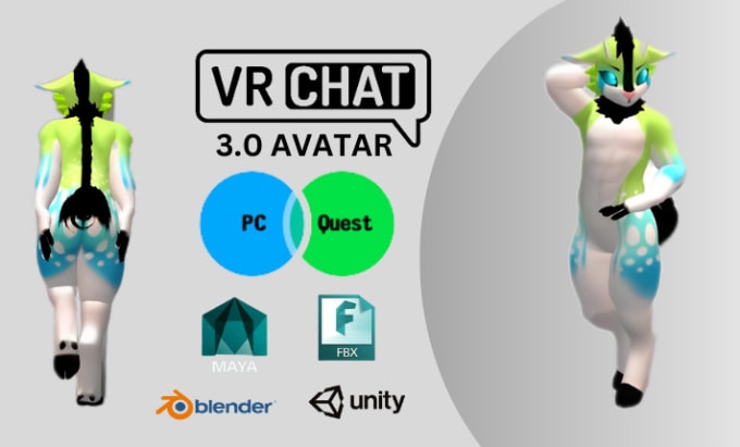 Do Custom Vrchat Avatar 3d Nsfw Furry Fursona Vr Vrc Character Vtuber
