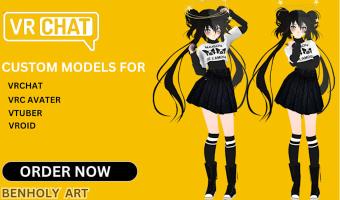 Model custom vrchat avatar, furry avatar vrc avatar vr character vrc ...