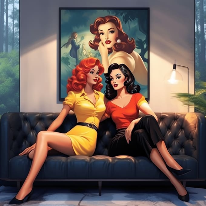 Create Pin Up Illustration Beautiful Pin Up Girl Illustration By Geddimee Fiverr