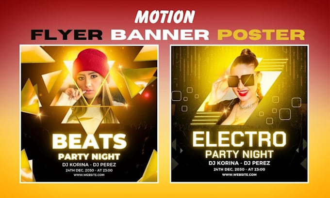 Create modern motion animated poster, products, flyer, or banner by ...