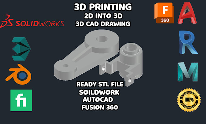 Create 3d cad designs,machine designs,3d print ,renders ,stl files by ...