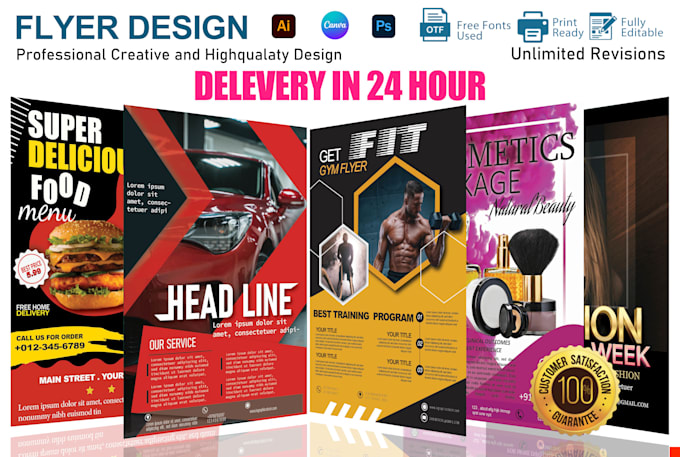 Create flyer designer and any kind of graphic design by Santu03 | Fiverr