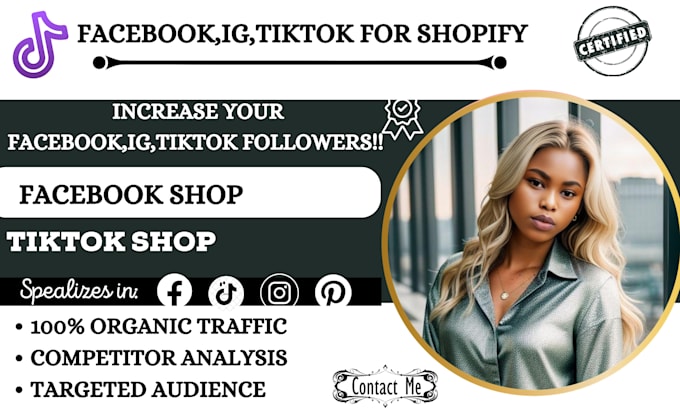 Setup instagram facebook shop tiktok shop, fb marketing to promote ...