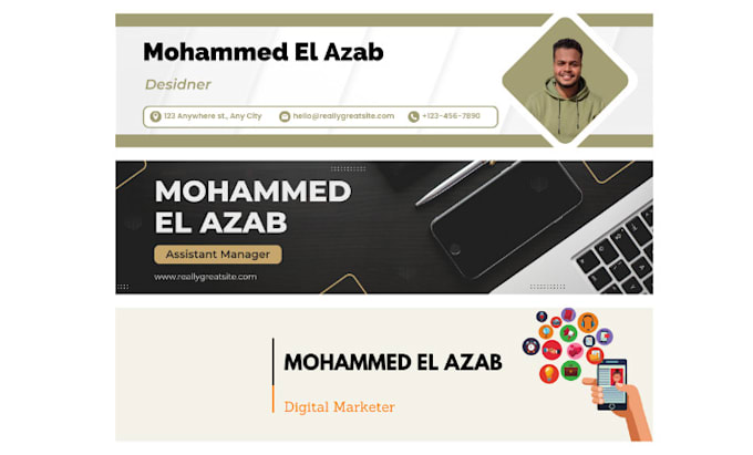 Make professional linkedin background in 24 hours by Meaelazab | Fiverr