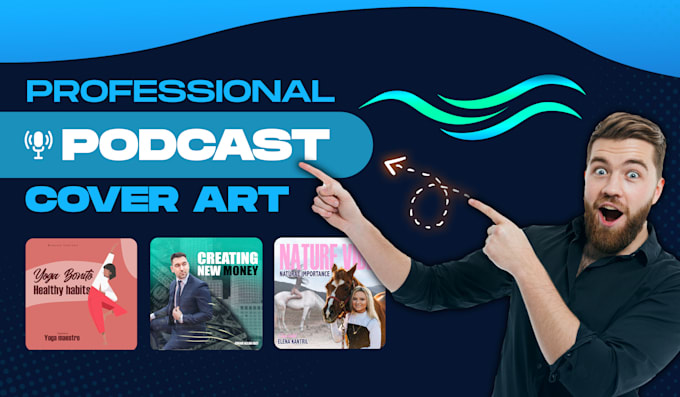 Design your podcast cover art by Pinkmankid | Fiverr