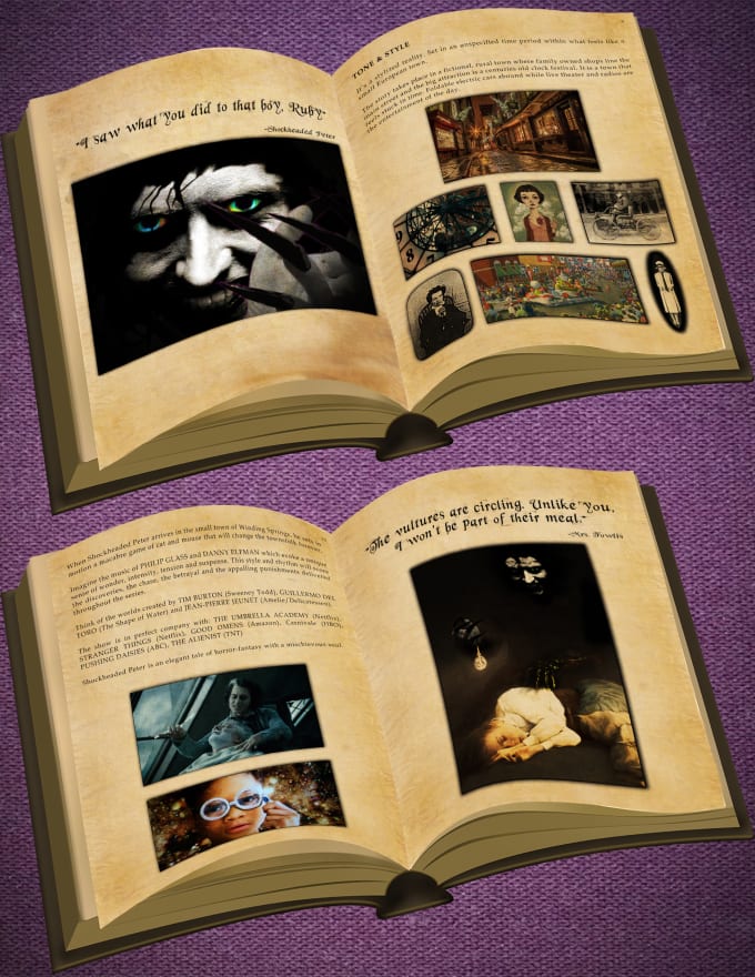 Create hand crafted look book for film tv play or game by Angeleno ...