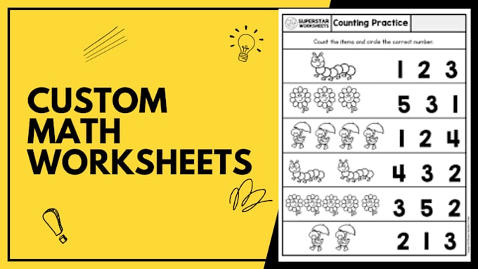 Create a high quality math worksheets by Rizwan4854 | Fiverr
