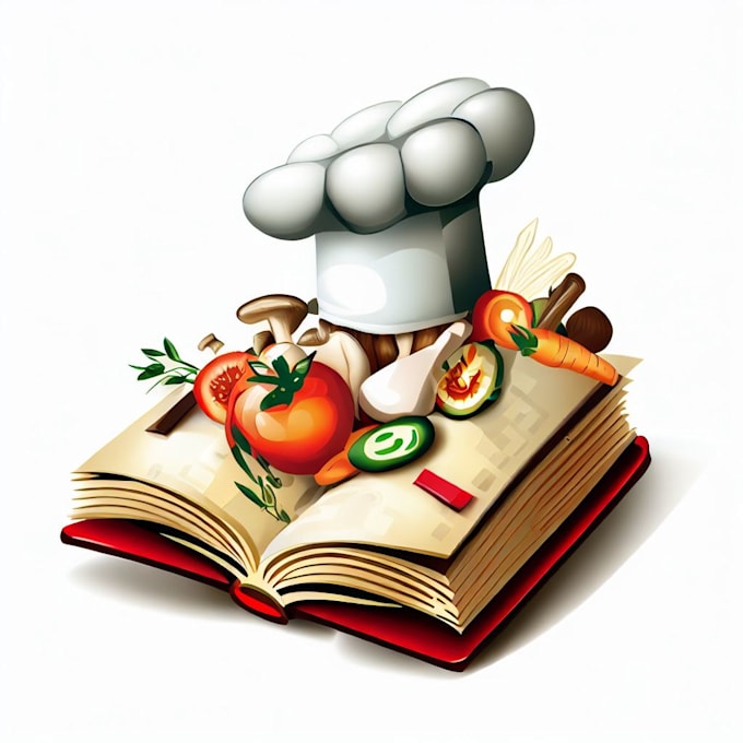 Create unique cookbook cover, recipe book, cover design by Climeoster ...