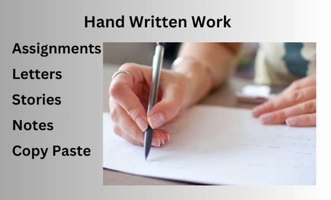 Do your handwritten assignment work by Farheen921 | Fiverr