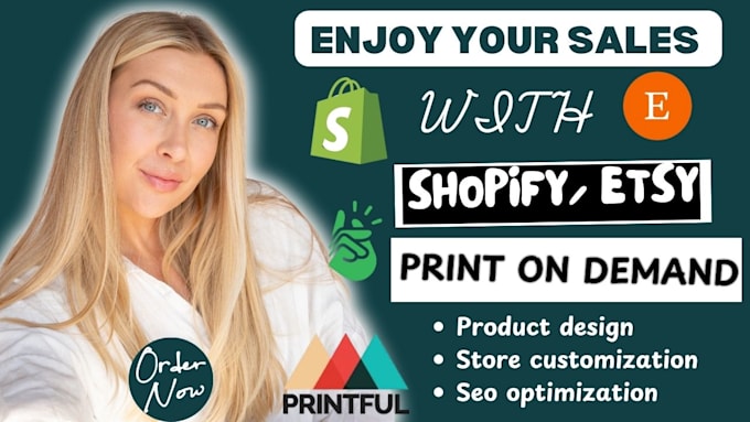Set up etsy shopify print on demand store with printify printful wix pod store by Paulinereece01 ...