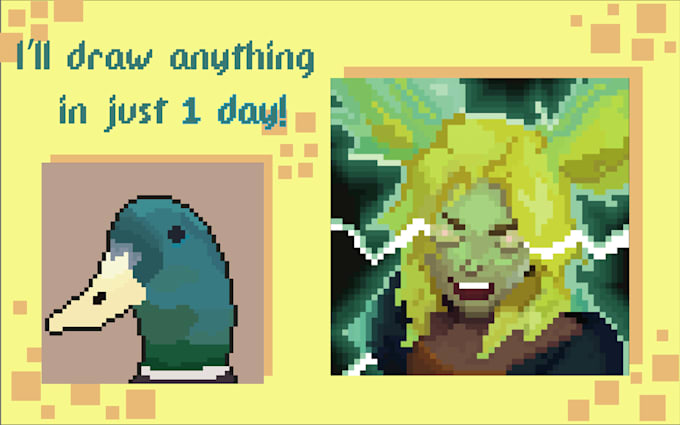 Draw anything in pixelart by Mrrames | Fiverr