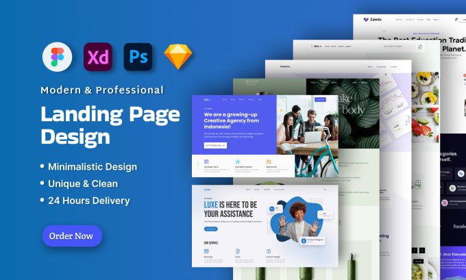 Design modern responsive landing page in figma by Pixel_flow | Fiverr