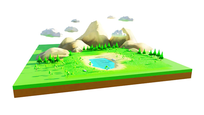 Create simple animations 3d models and environments by Vibrantcolour20 ...