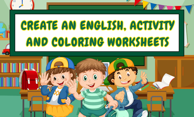 Design kids english worksheet, coloring and activity pages by Sadiam957 ...