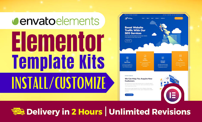 Install, import, customize themeforest or envato elementor template ...