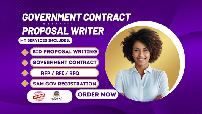 Prepare government contract bid proposals, find rfp, cage code and sam gov by Happiness__john ...