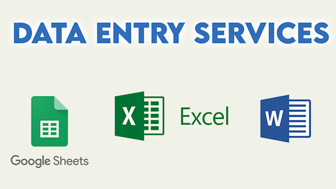 Enter spreadsheet data, data entry, using microsoft excel or google ...