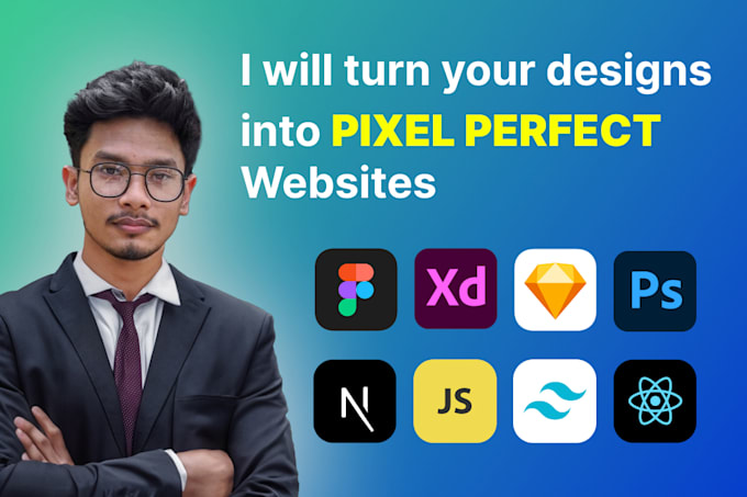 Provide professional design to code conversion services by Topu_web_dev | Fiverr