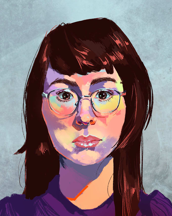 Make a digital portrait based on a photo by Fan_lariel | Fiverr