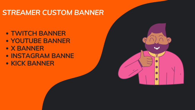 Create twitch, kick, youtube banner by Erayguden | Fiverr