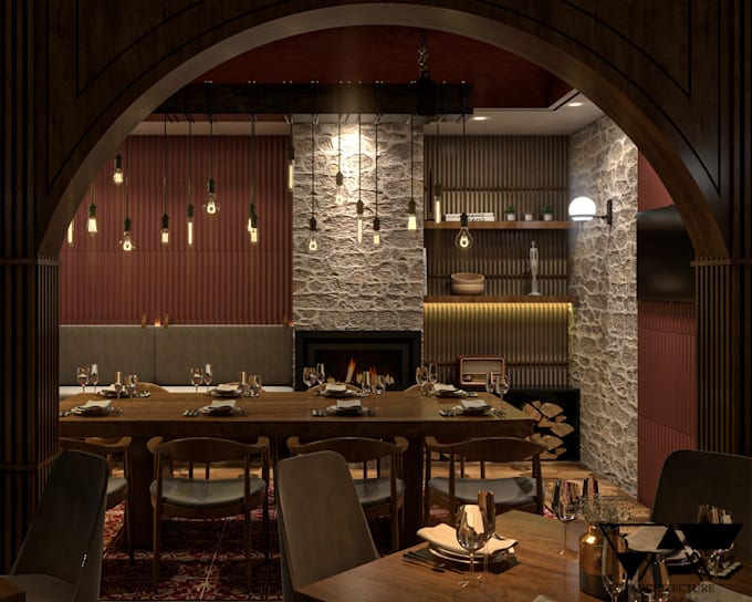 Design your restaurant interior by Gesiana94 | Fiverr