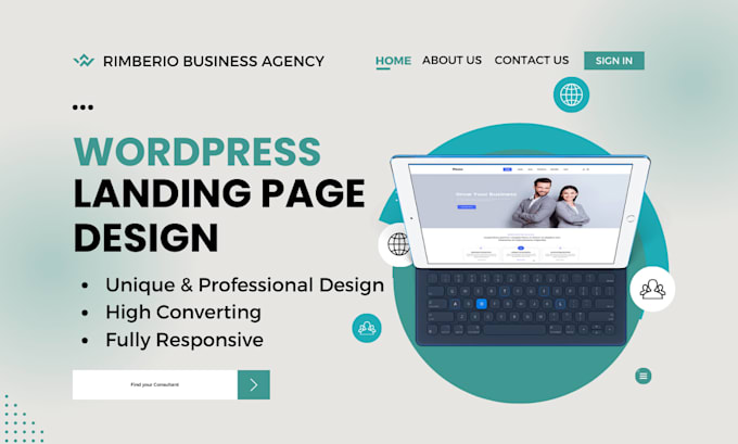 Wordpress landing page design using elementor pro ui ux by Farwakhalid_seo | Fiverr