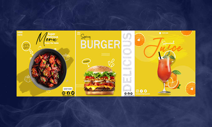 Design unique food poster and menu by Mehwishmaryam | Fiverr