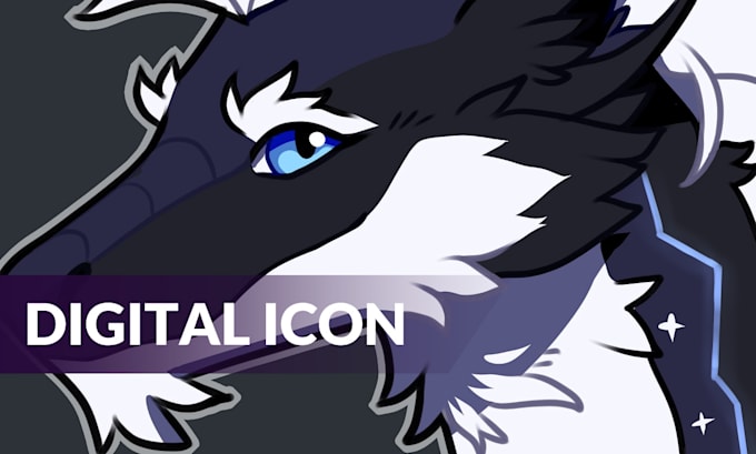 Draw a digital furry icon by Duskfish | Fiverr
