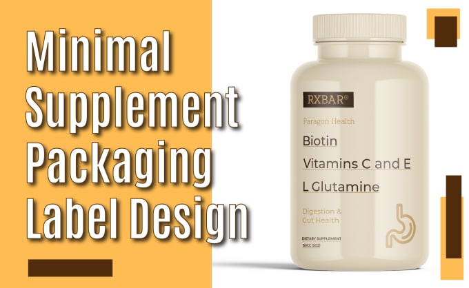 Do minimal supplement packaging label design by Amberbranding | Fiverr