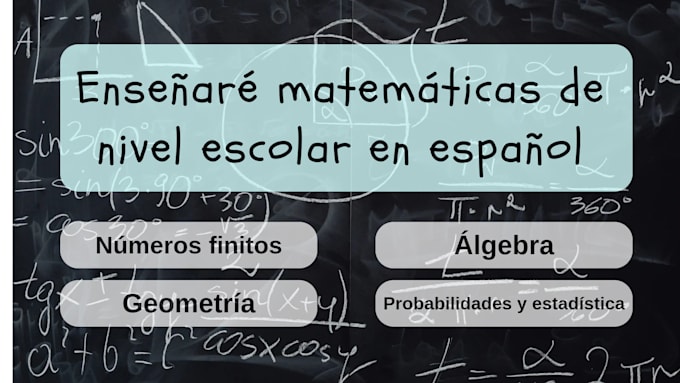 Teach school math in spanish by Tatyflores | Fiverr