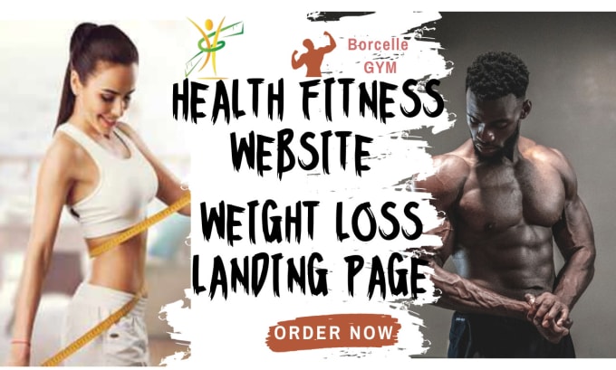Design health fitness landing page, weight loss website and landing page
