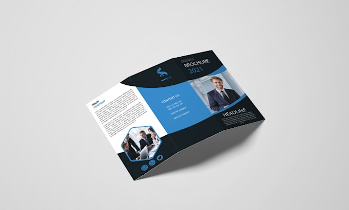 Design business brochure, bifold, trifold, gatefold, leaflet, booklet by Hashim_jutt | Fiverr