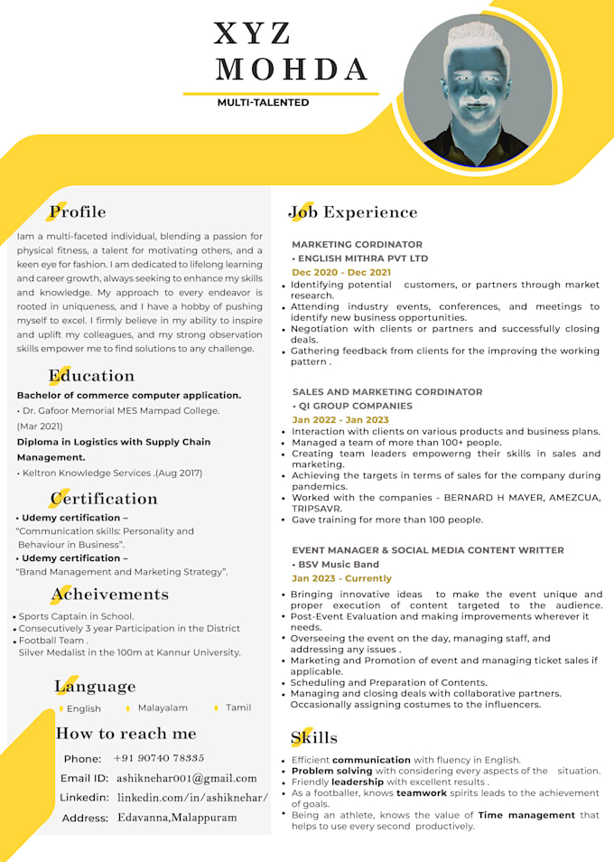 Design high profile resume for you by Liyashaiz952 | Fiverr