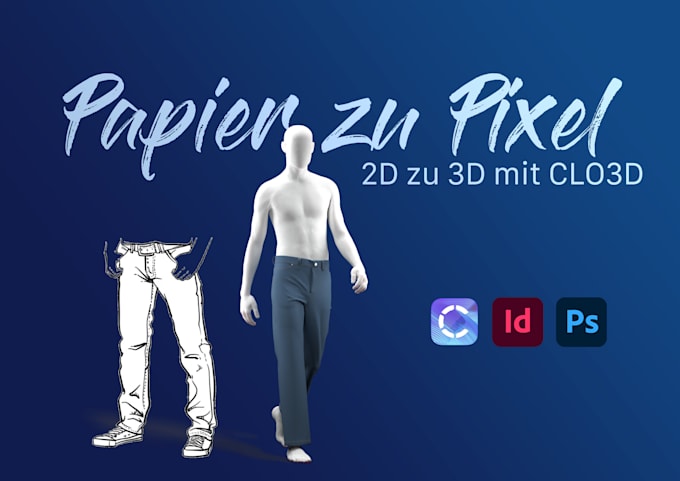 Transform your 2d drawings into 3d models using clo3d by Henrygl | Fiverr