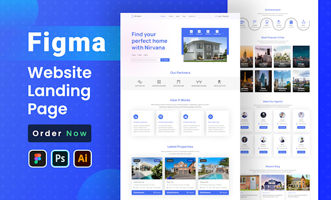 Design figma website landing page ui ux design by Hasanhkhan | Fiverr