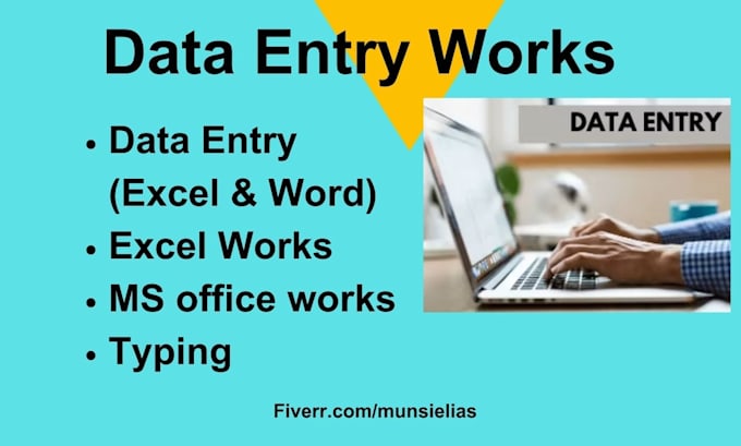 Do data entry, pdf to excel, word, copy paste, typing by Munsielias | Fiverr
