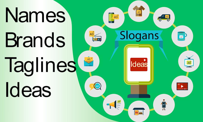 Create business names brand logo slogans product company business ideas ...