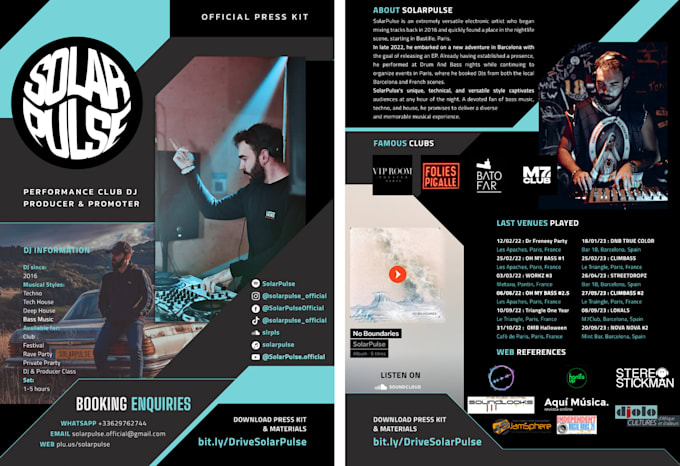 Create professional and interactive electronic press kit epk by Solarpulse_off | Fiverr