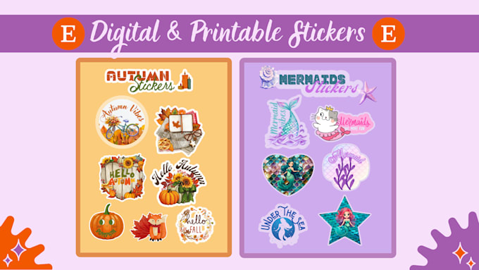 Create digital printable sticker designs for your etsy shop by Hazal ...