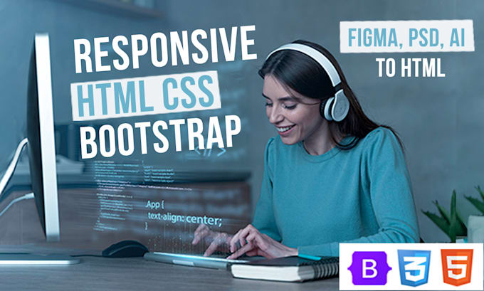 Convert psd,xd,figma and ai to responsive website in html css and bootstrap by Dev_munawar | Fiverr