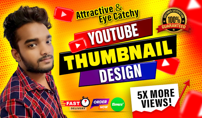 Create eye catchy attractive youtube thumbnail design by Gfxselim | Fiverr