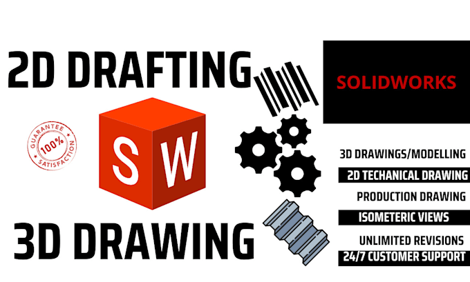 Draft 2d and 3d sheet metal drawings in solidworks by Haroon49 | Fiverr