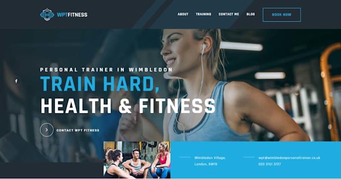Develop health and fitness website fitness website gym website workout website