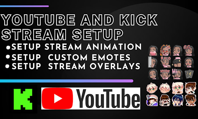 Youtube and kick, vtuber stream, kick mascot logo, kick emotes and ...