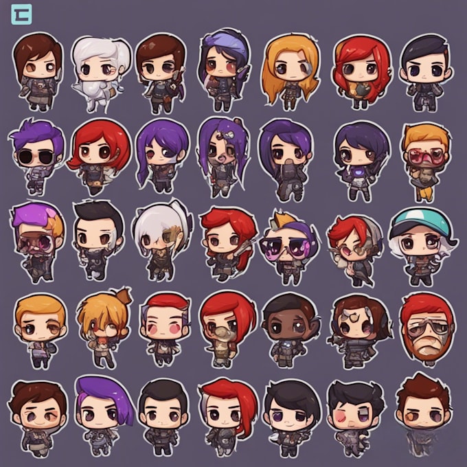 Create chibi cute animated emotes, gif emotes for twitch, discord etc ...
