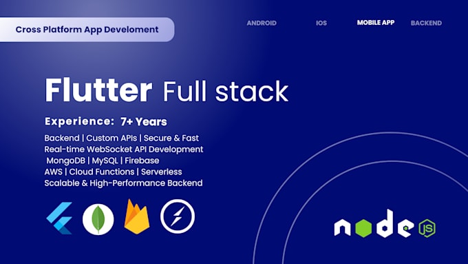 Flutter, react, node js full stack with creative apps by Zeeshux4052 | Fiverr