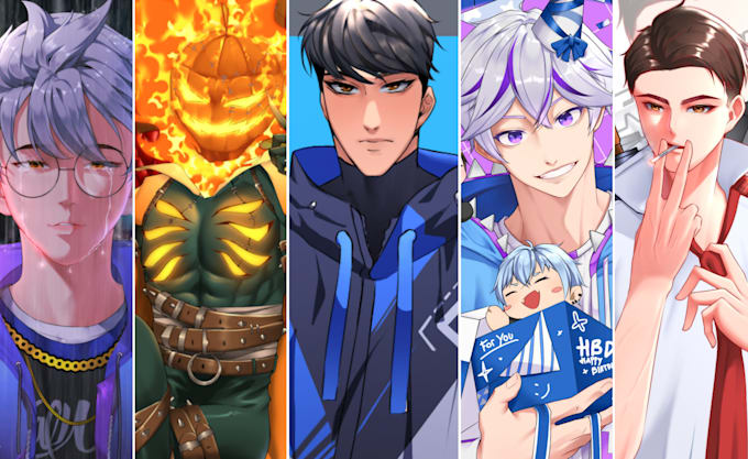 Draw pro anime art, fanart design character illustration by Viergyan ...