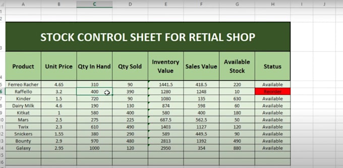 Create a perfect excel or google sheet tailored to your needs by Arifnassoro | Fiverr