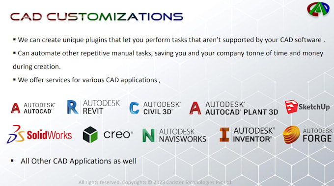 Do cad customization, ai, ar, vr, windchill plm by Cadsterr | Fiverr