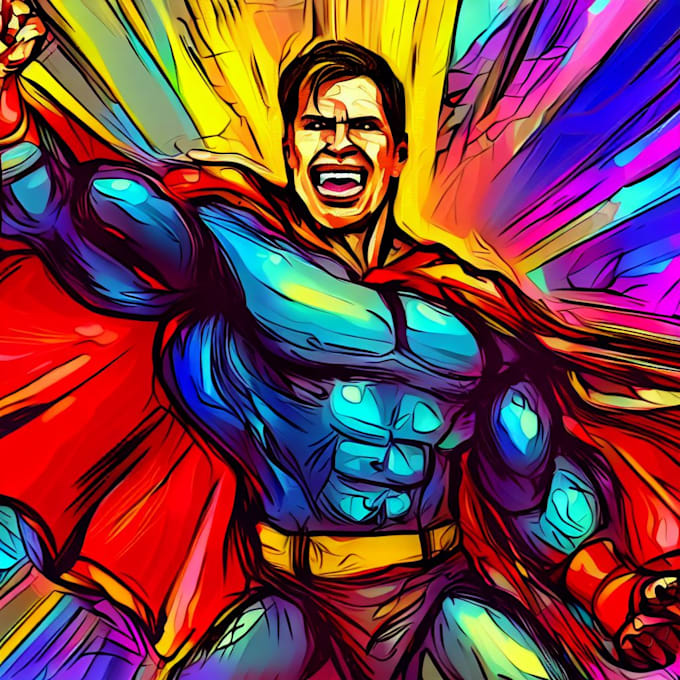 Draw superhero comic character by Qaakey | Fiverr
